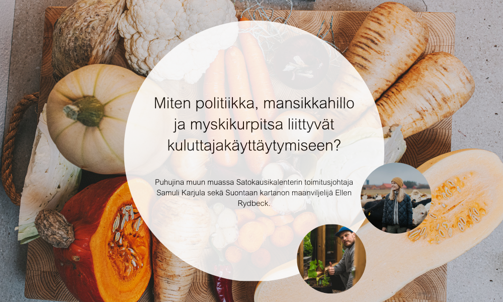 Miten politiikka, mansikkahillo ja myskikurpitsa liittyvät ...