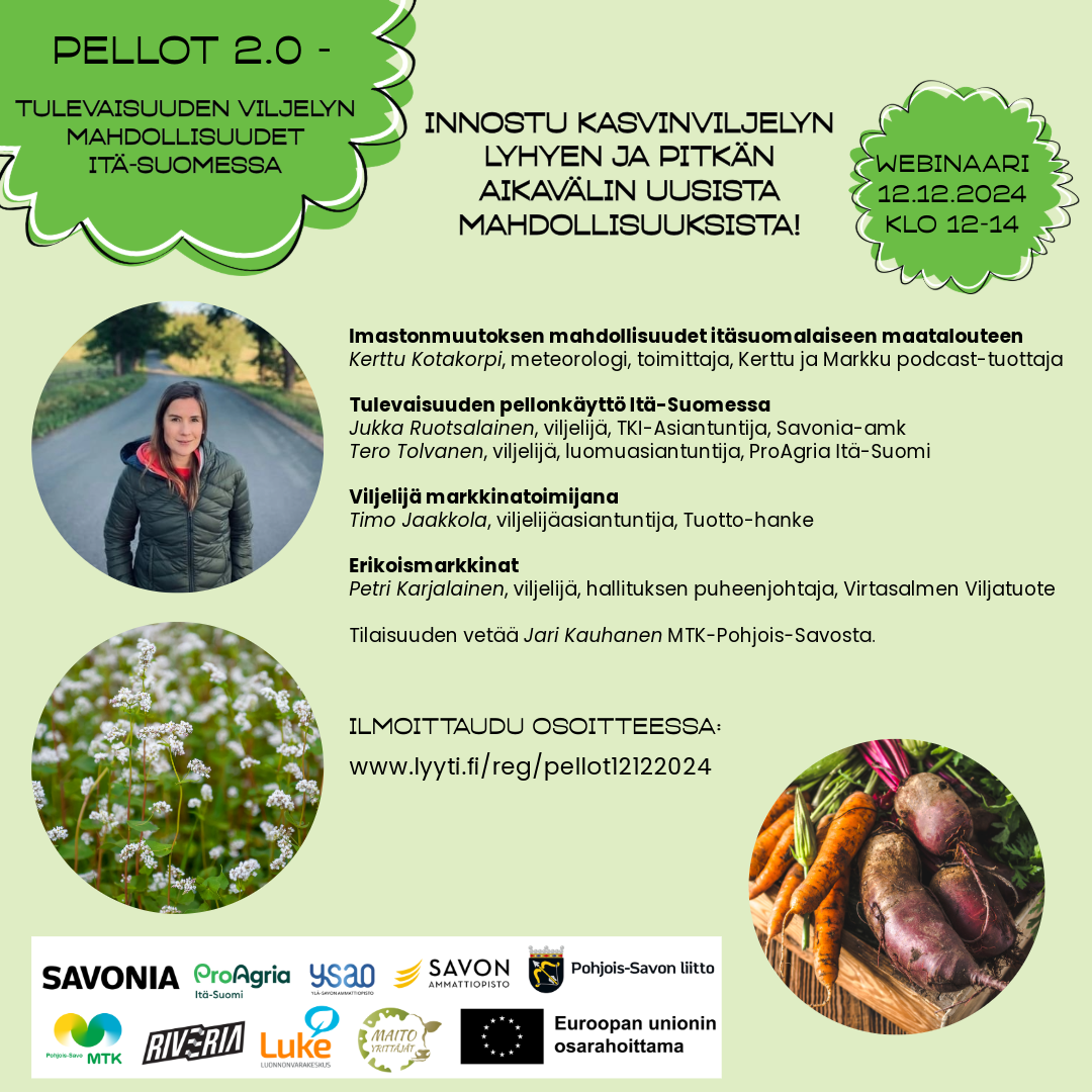 Pellot 2.0 – Tulevaisuuden viljelyn mahdollisuudet Itä-Suomessa - MTK ...
